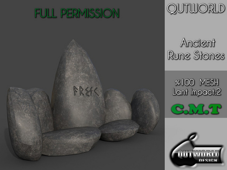 Second Life Marketplace - .::QUTWORLD Ancient Rune Stones::.FP